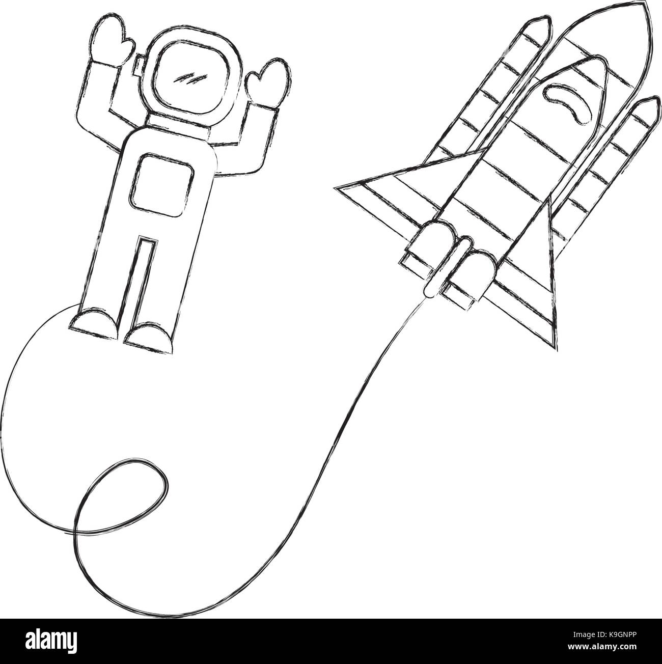 space astronaut with spaceship travel adventure exploration Stock ...