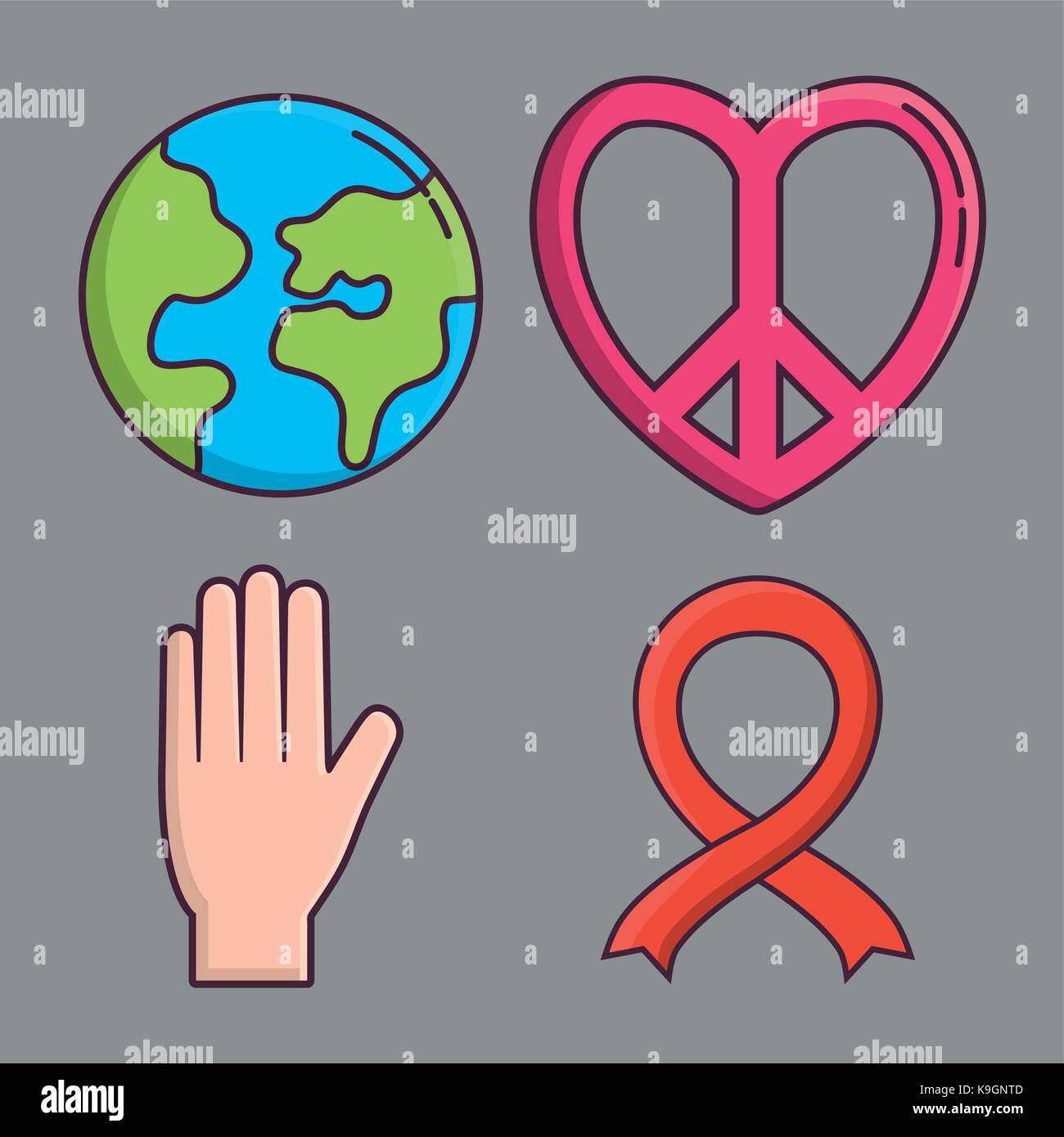peace related icons Stock Vector Image & Art - Alamy