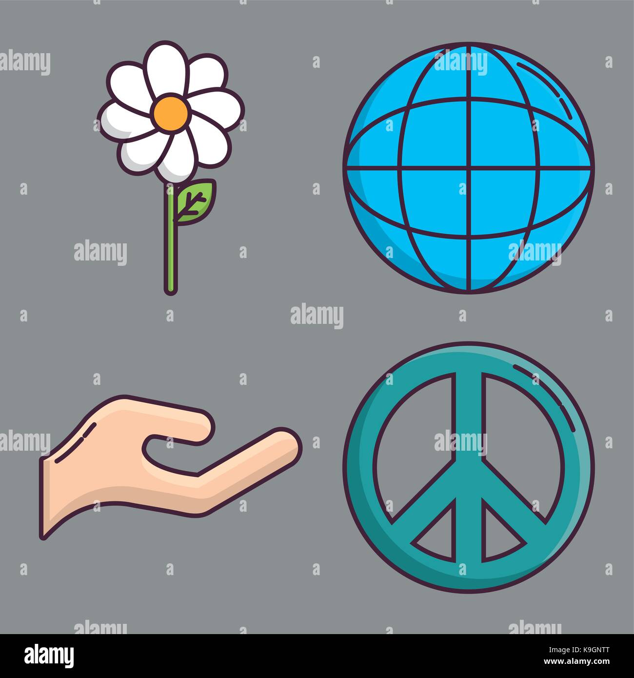 peace related icons Stock Vector Image & Art - Alamy
