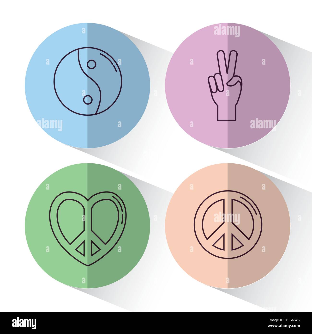 peace related icons Stock Vector Image & Art - Alamy
