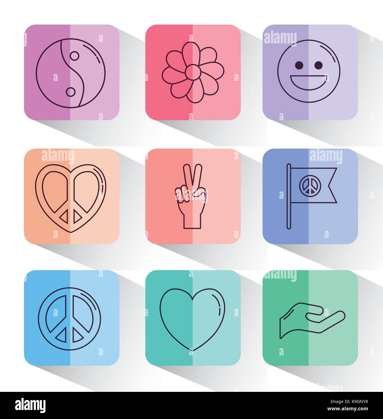 peace related icons Stock Vector Image & Art - Alamy