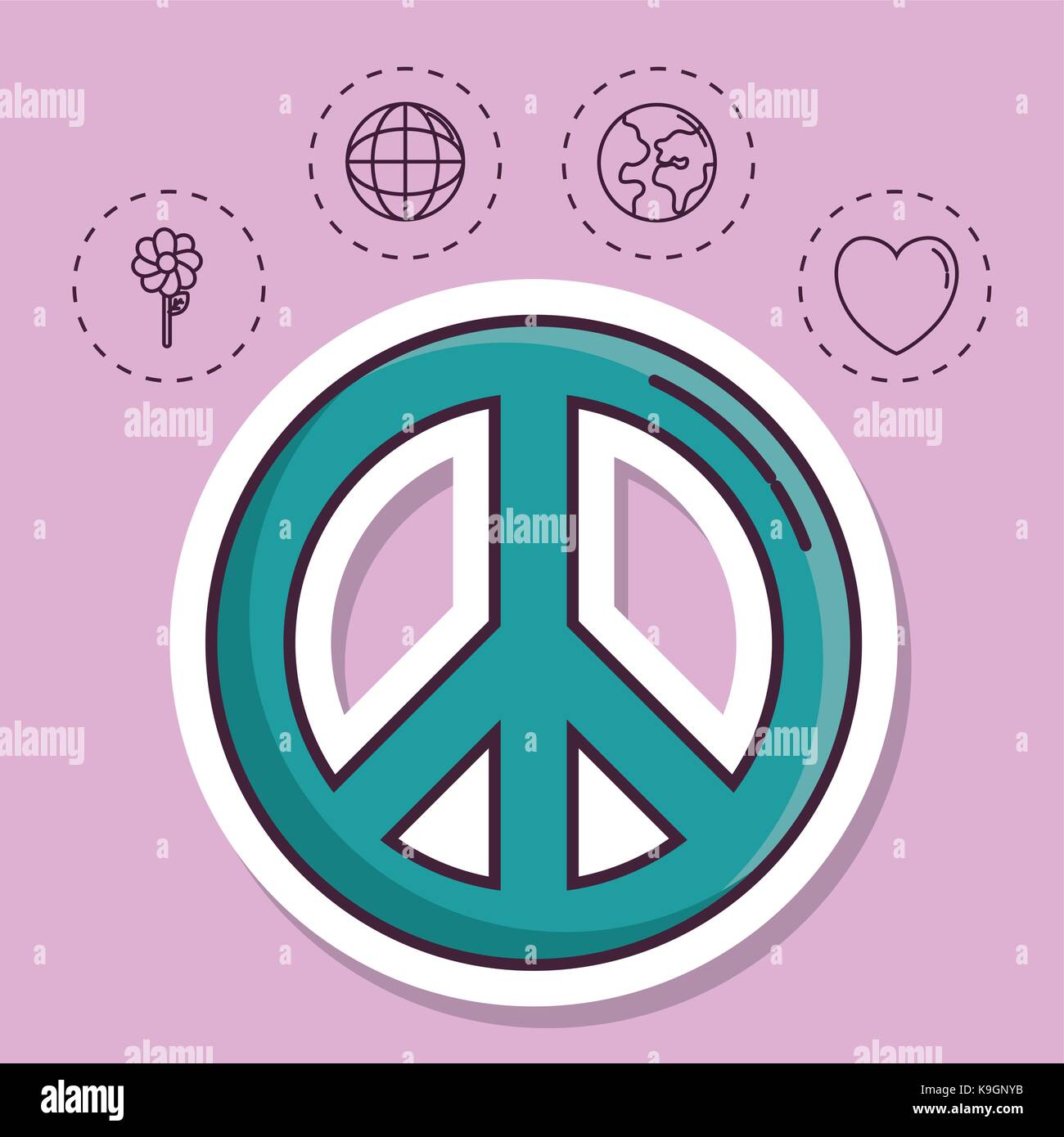 peace related icons Stock Vector Image & Art - Alamy