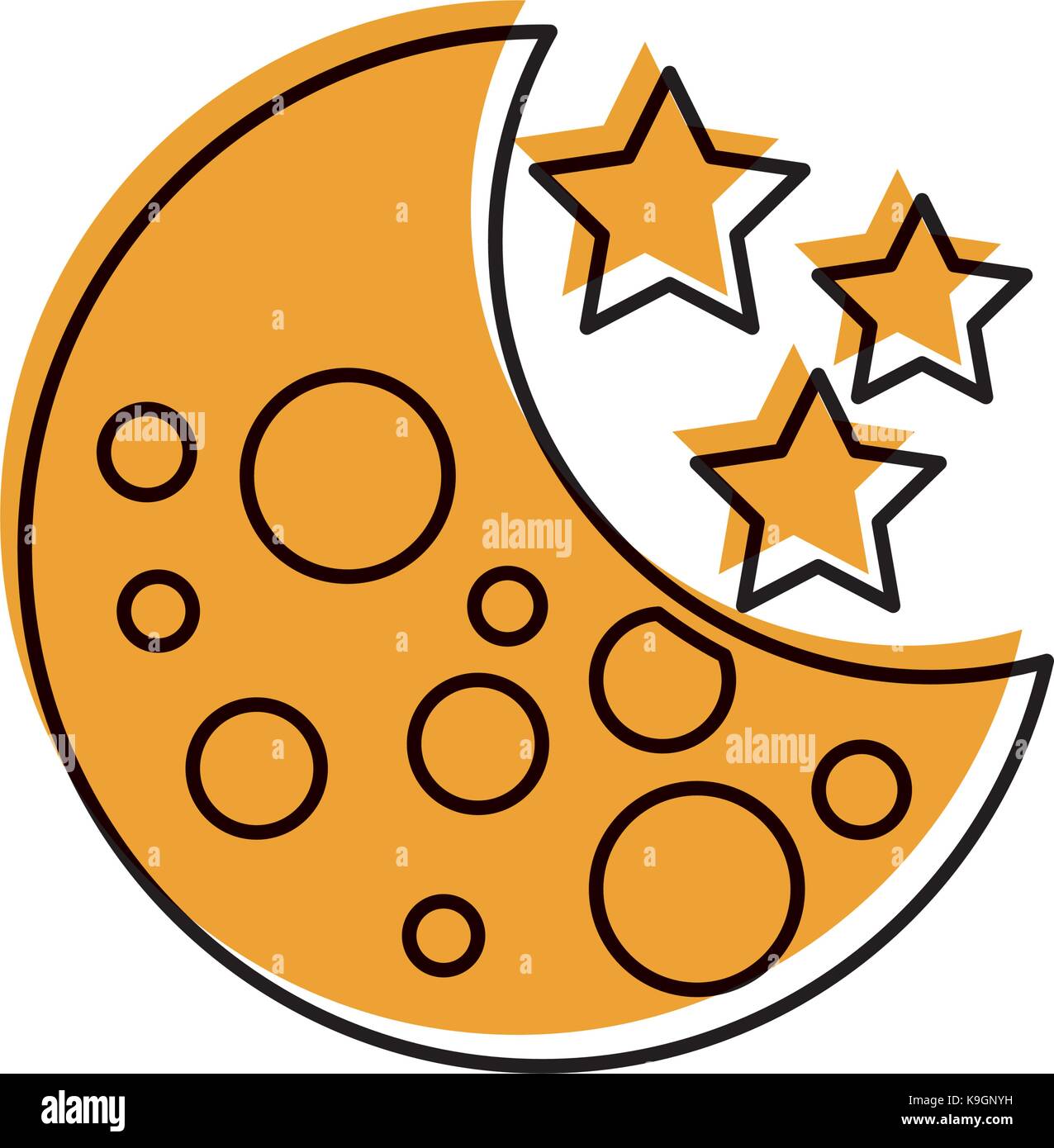 moon stars astronomy universe science Stock Vector Image & Art - Alamy