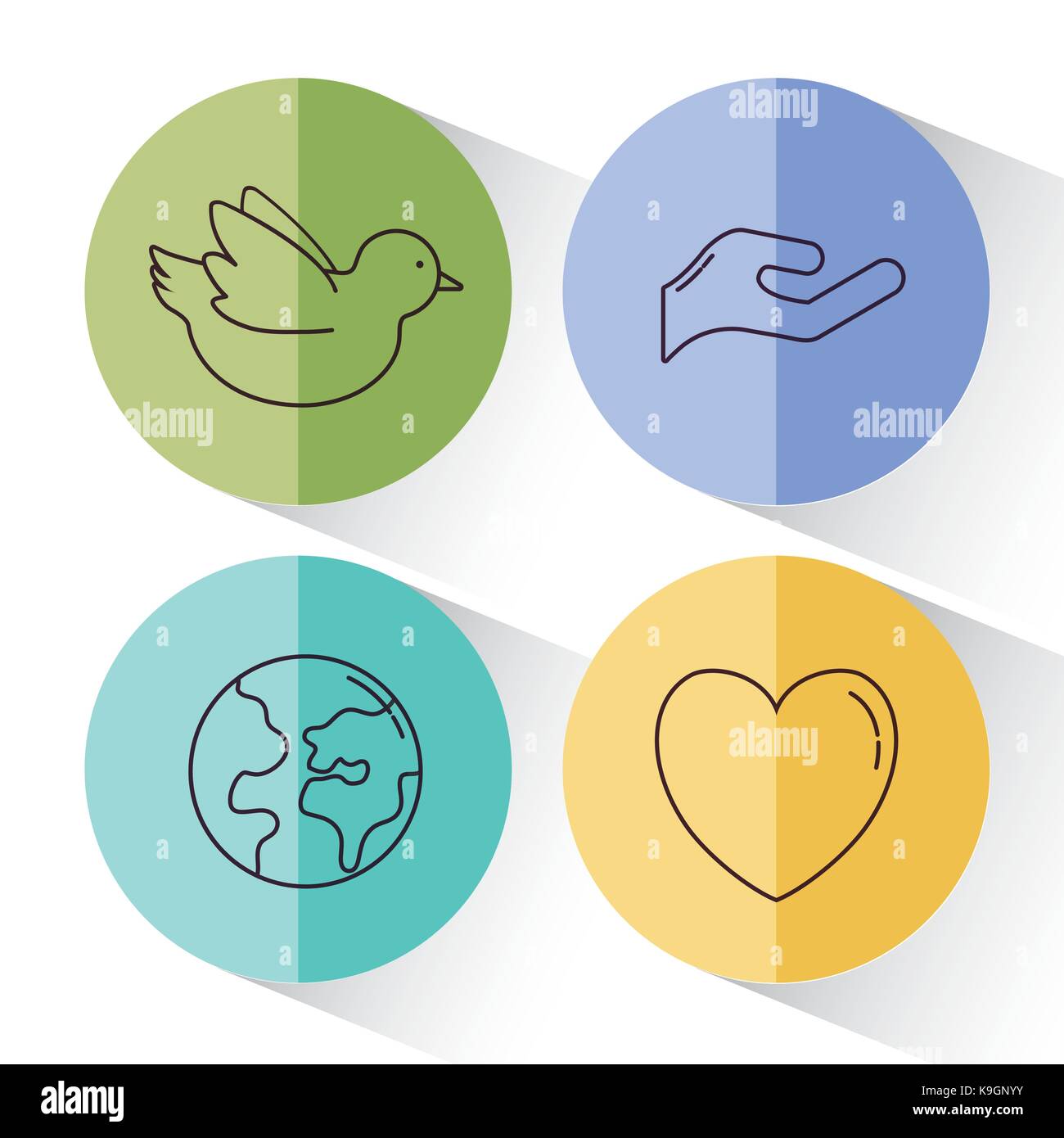 peace related icons Stock Vector Image & Art - Alamy