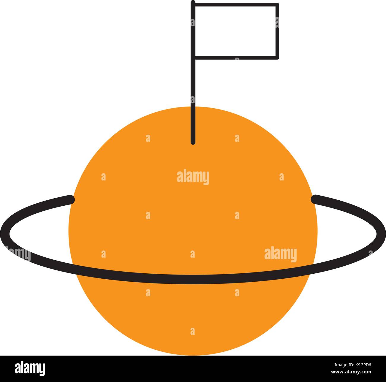 space universe saturn with flag colonization Stock Vector Image & Art ...