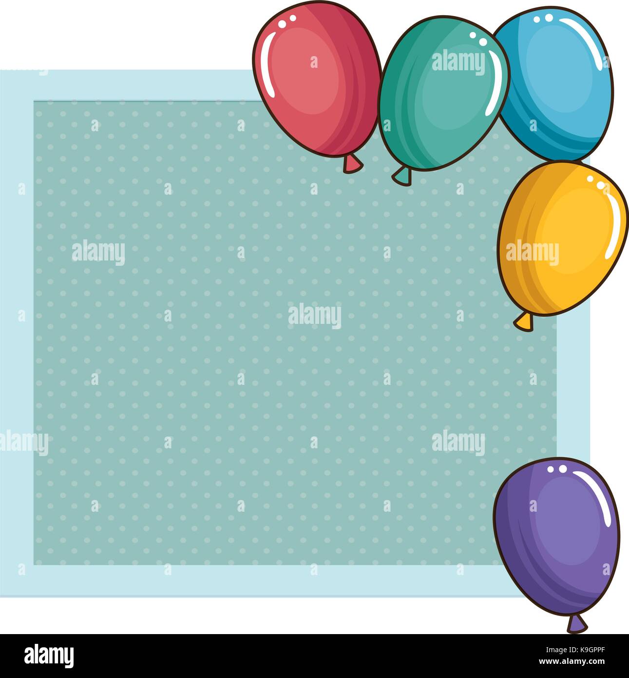 balloons air party frame vector illustration design Stock Vector Image ...