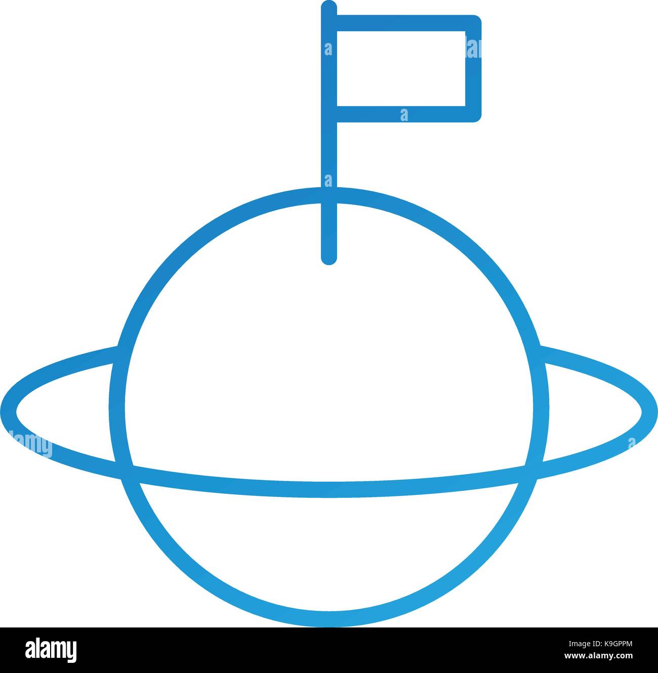 space universe saturn with flag colonization Stock Vector Image & Art ...
