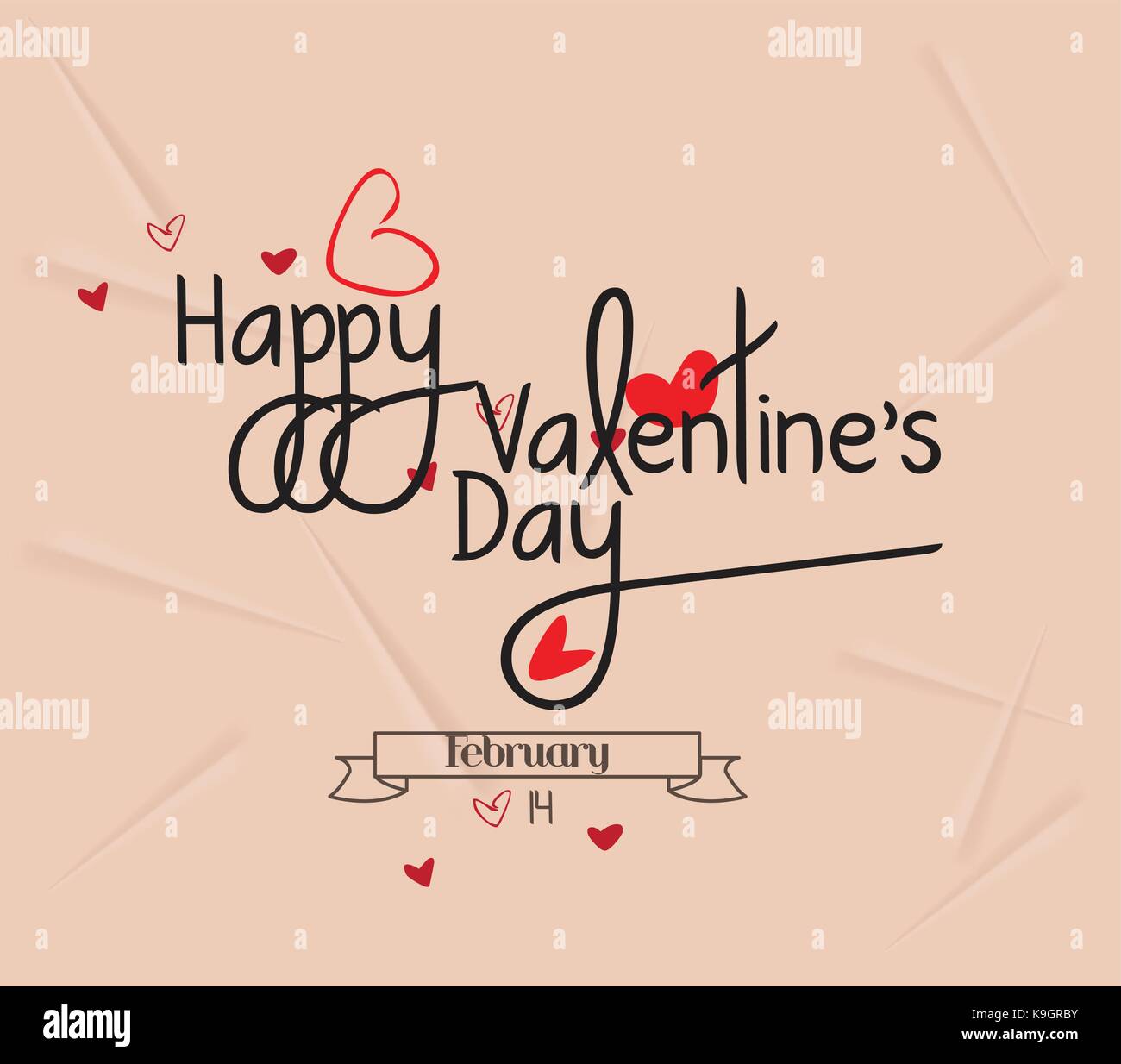 happy valentine's day hand lettering - handmade calligraphy Stock ...