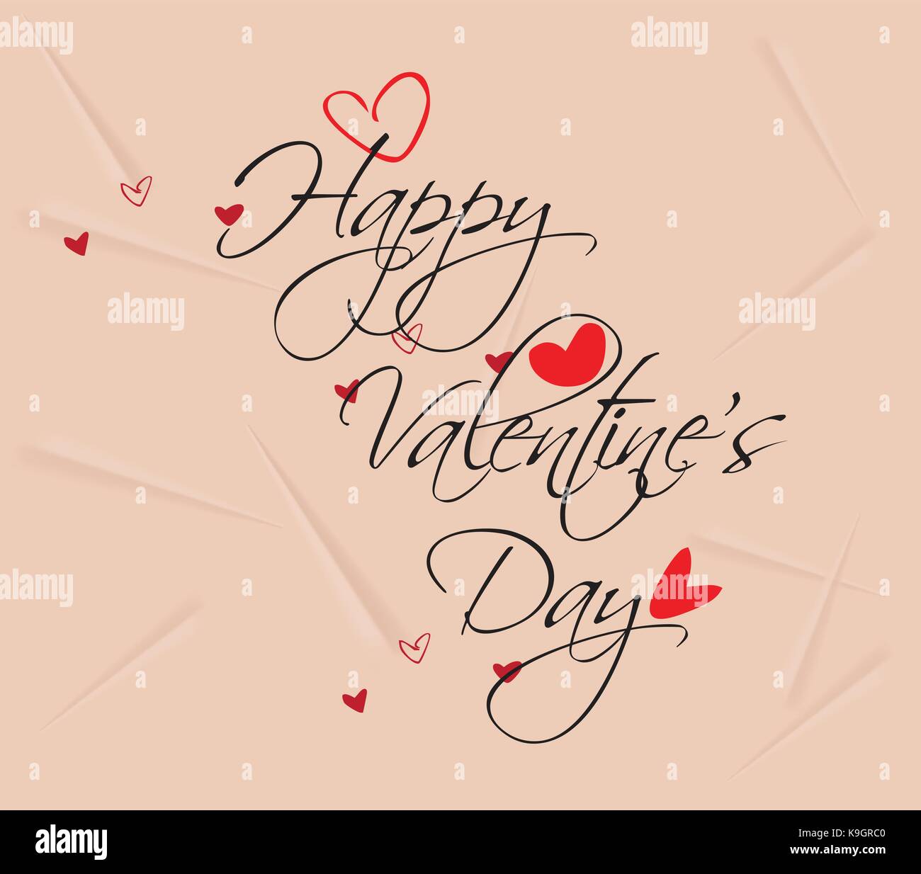 happy valentine's day hand lettering - handmade calligraphy Stock ...