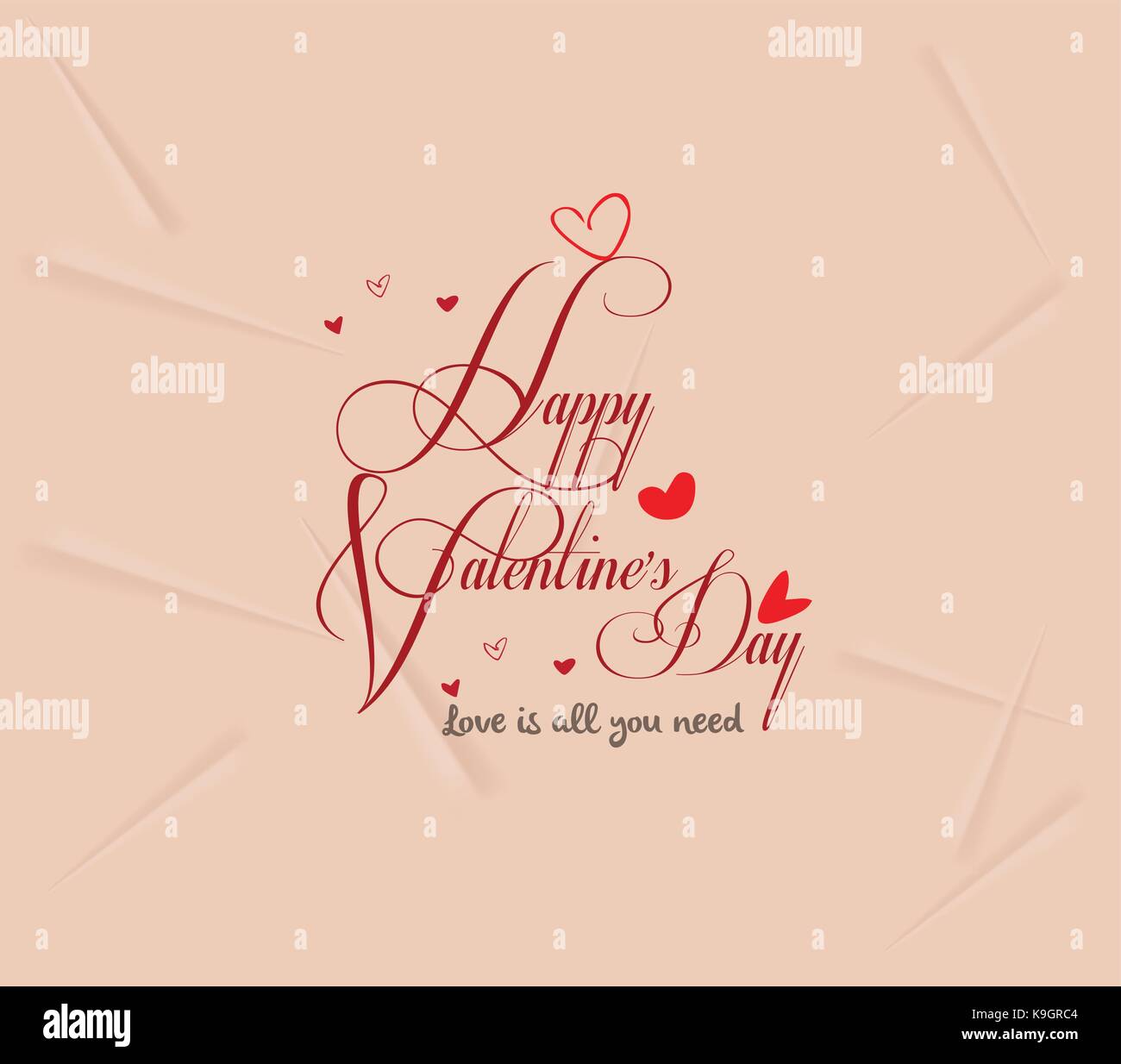 happy valentine's day hand lettering - handmade calligraphy Stock ...