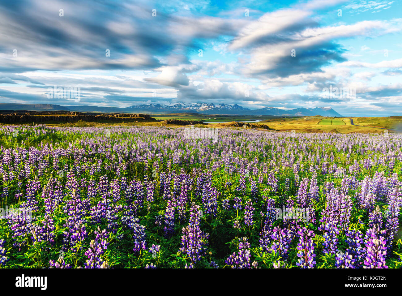 Iceland mountain landscape clouds hi-res stock photography and images ...