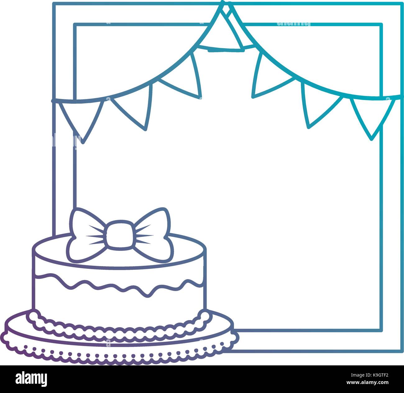 delicious cake with garlands Stock Vector Image & Art - Alamy