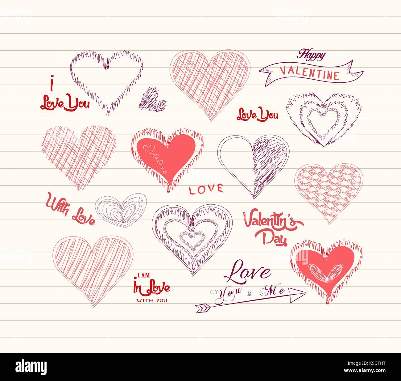 The notebook kiss Stock Vector Images - Alamy