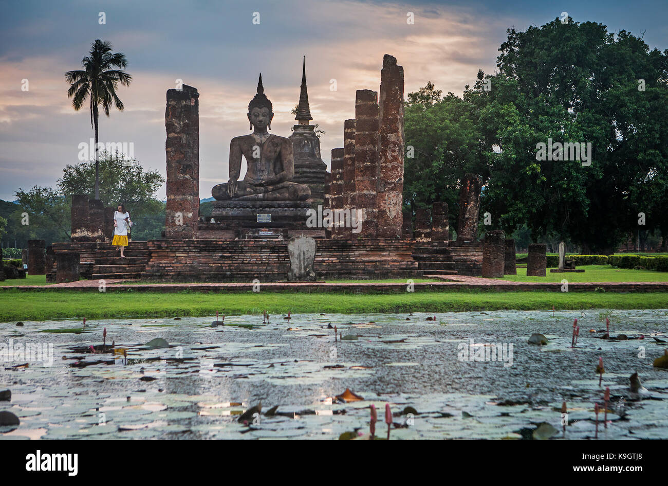 Sukhothai walking buddha hi-res stock photography and images - Alamy