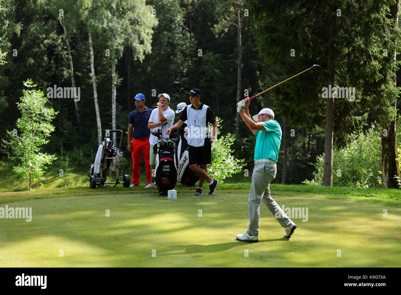 Tseleevo, Moscow region, Russia - July 24, 2014: Liam Bond of Wales in ...