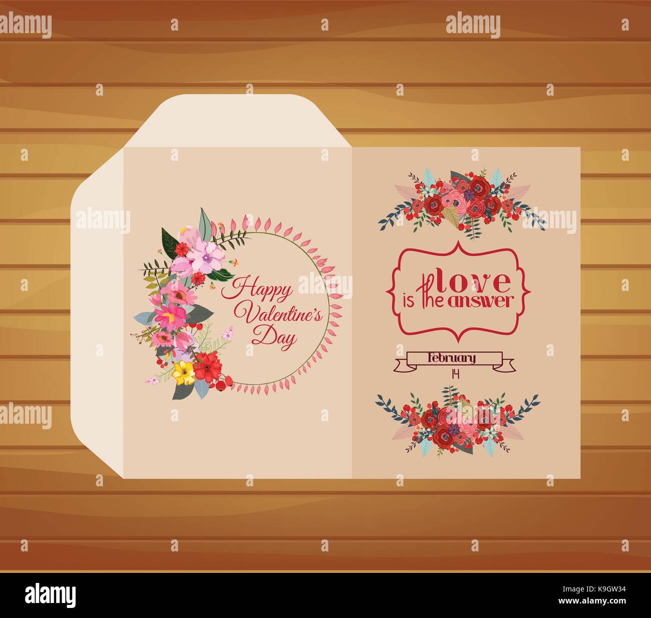 Template for decorative folder with flower Stock Vector Image & Art - Alamy