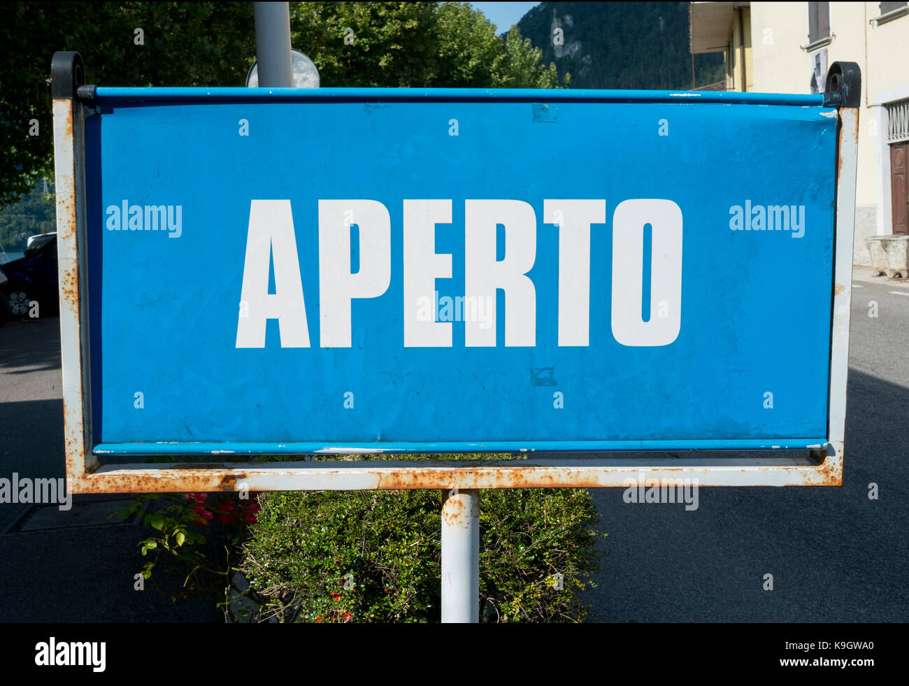 Sign local italy language hi-res stock photography and images - Alamy