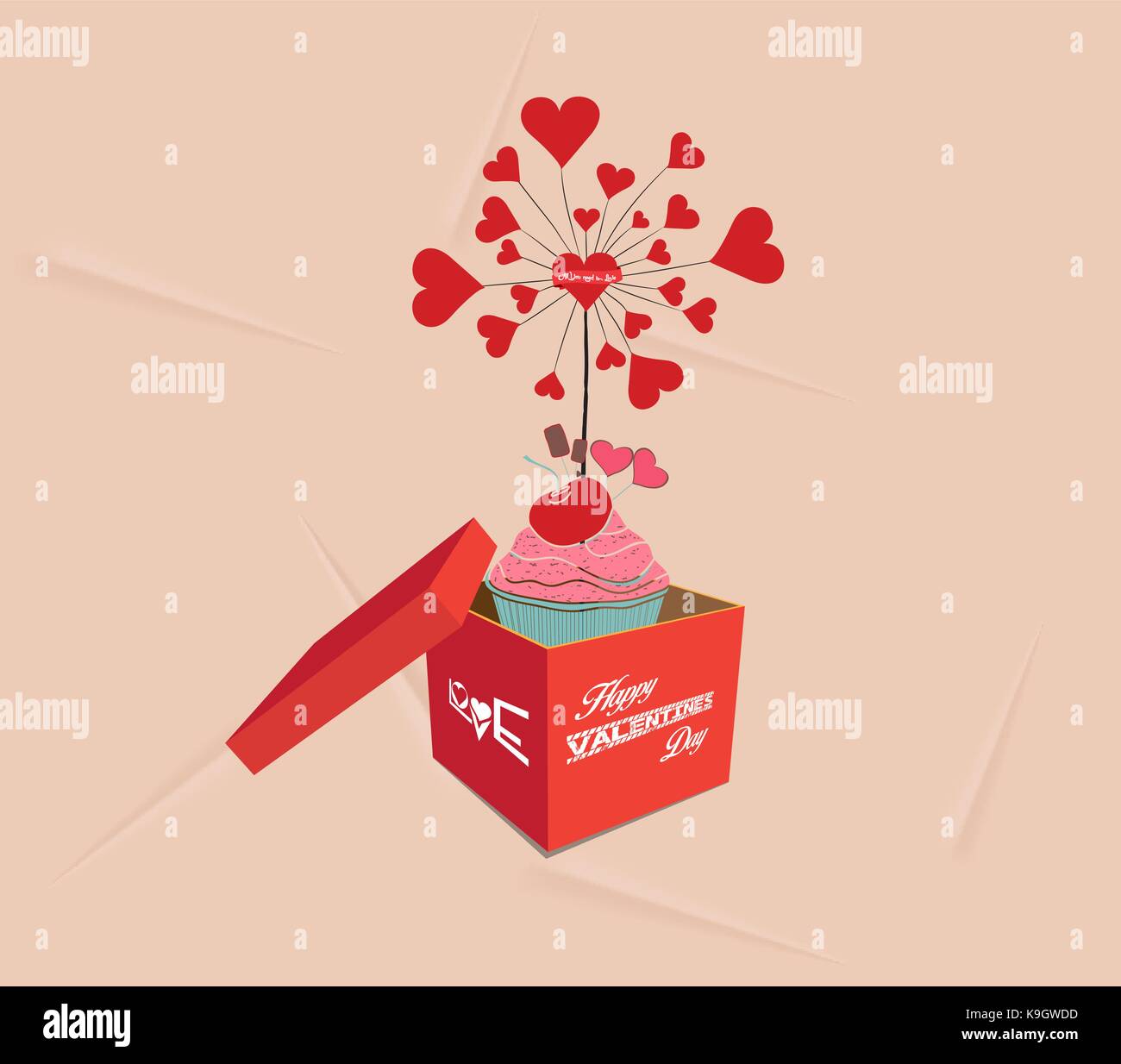 Gift box open balloon Stock Vector Images - Alamy