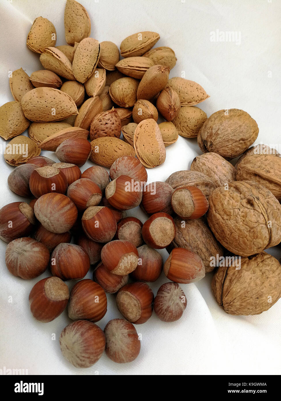 almonds, walnuts and hazelnuts Stock Photo - Alamy