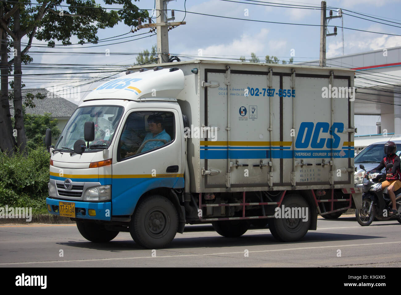 CHIANG MAI, THAILAND -SEPTEMBER 12 2017:Container Truck of OCS Company ...