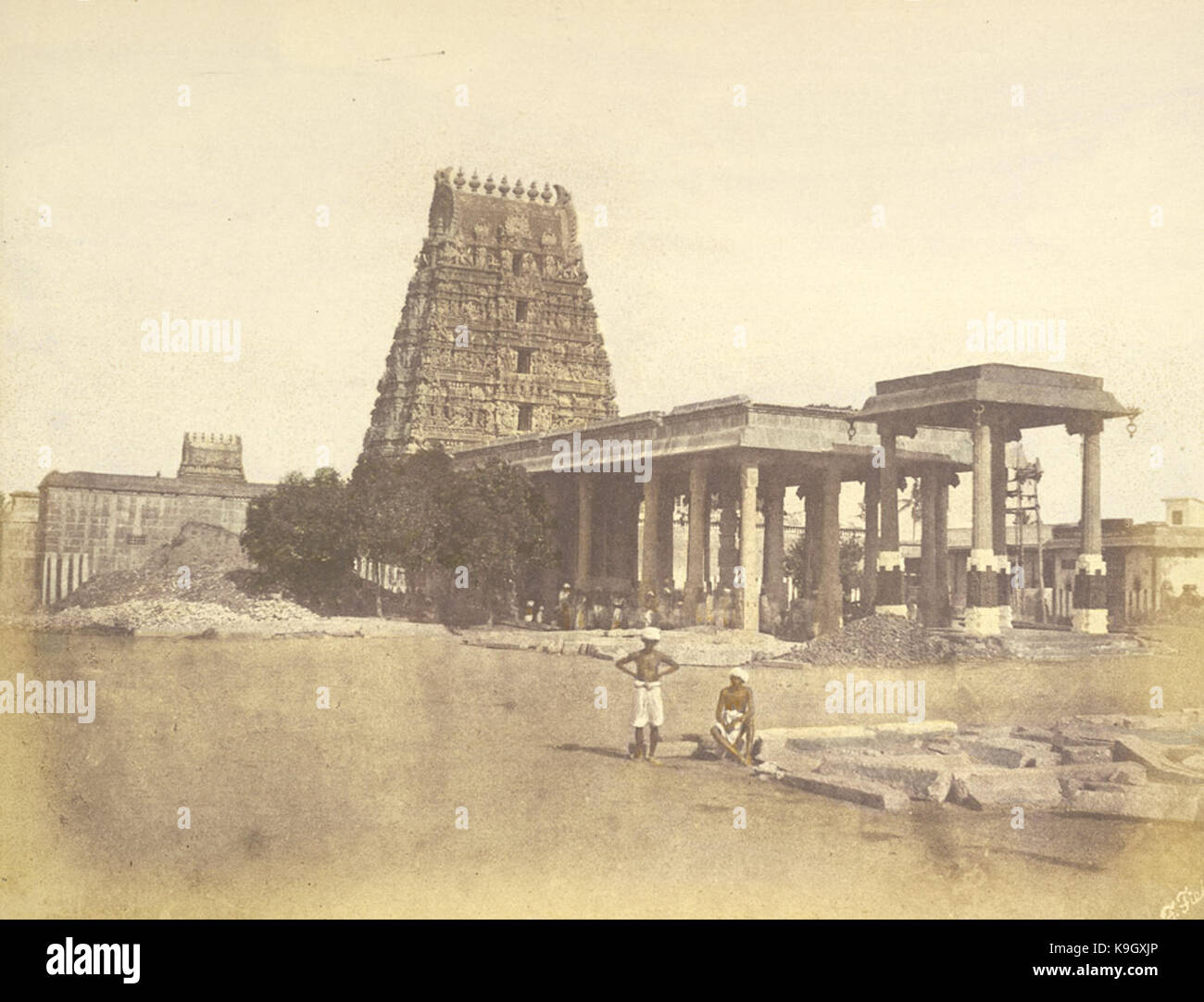 Parthasarathy Temple 1851, Madras 2 Stock Photo - Alamy
