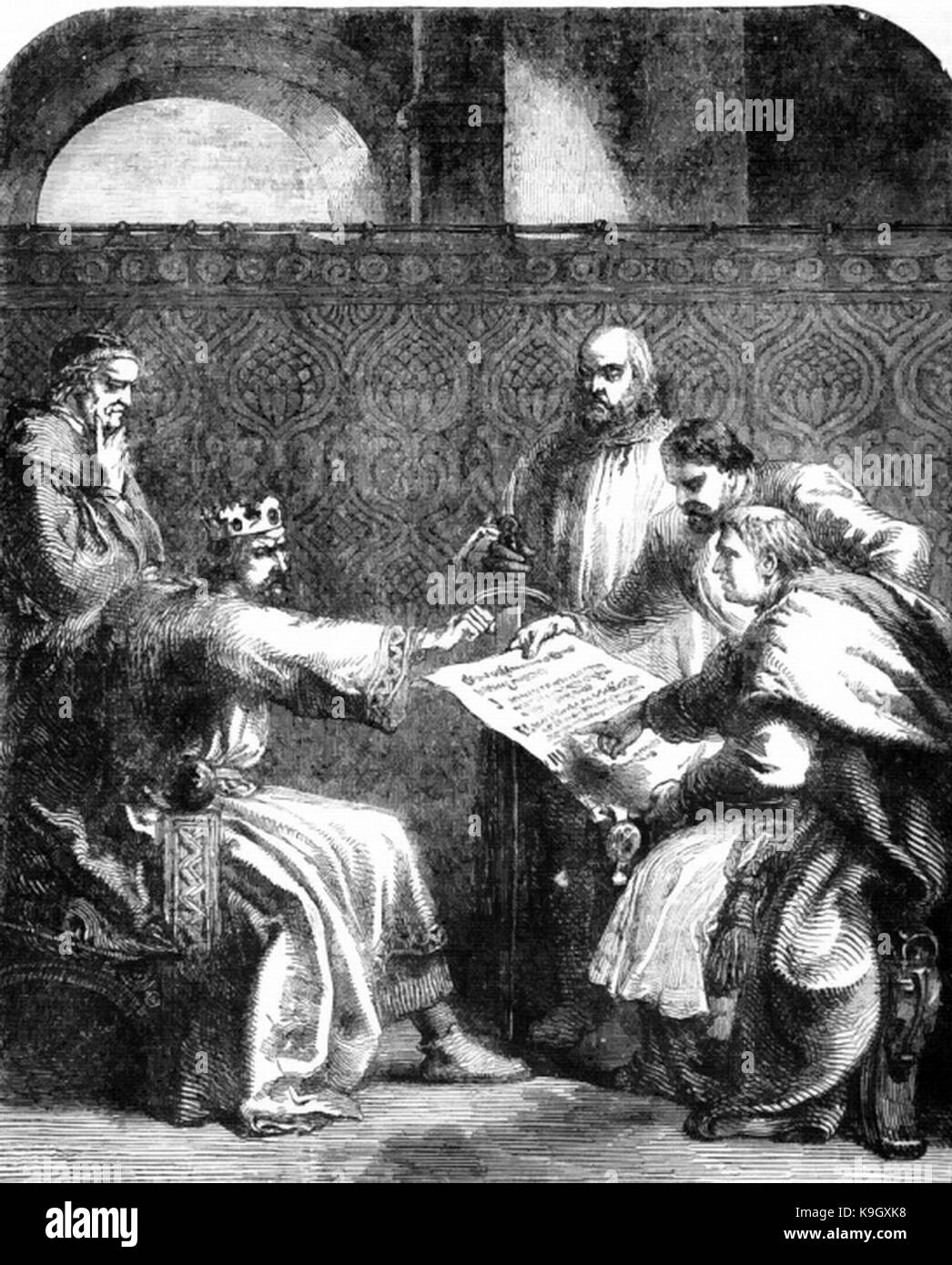 King john signing magna carta hi-res stock photography and images - Alamy