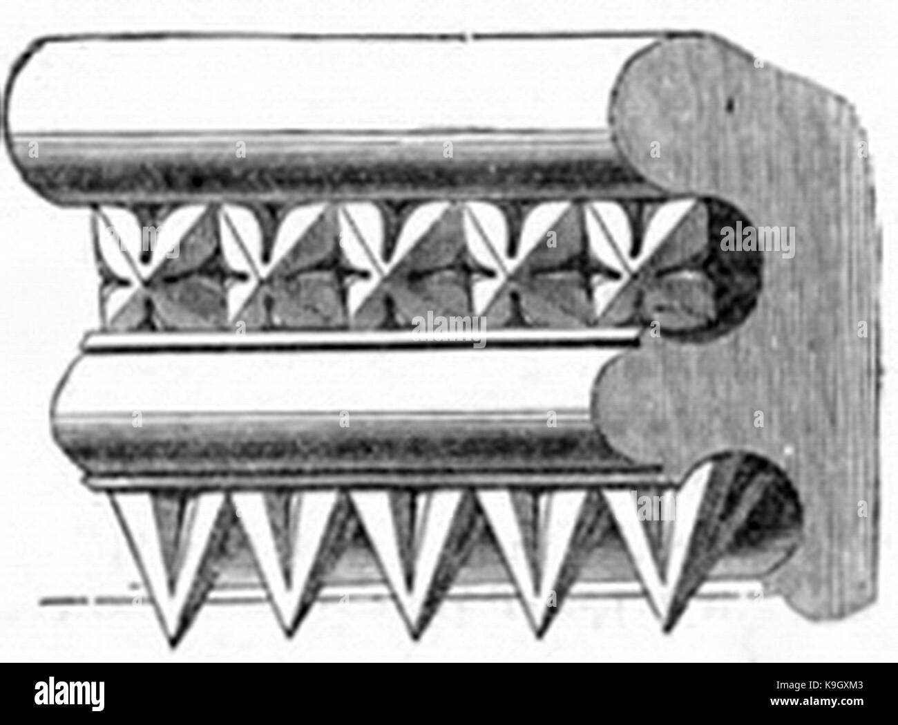 P299c Tooth Ornament from Lincoln Cathedral Stock Photo - Alamy