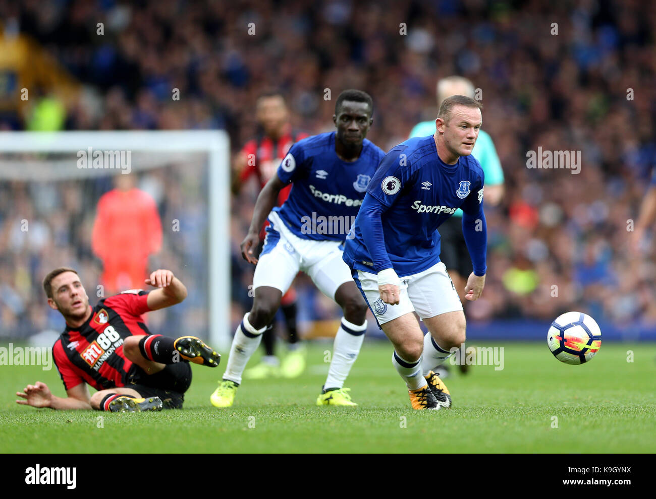 Everton's Wayne Rooney in action during the Premier League match at ...