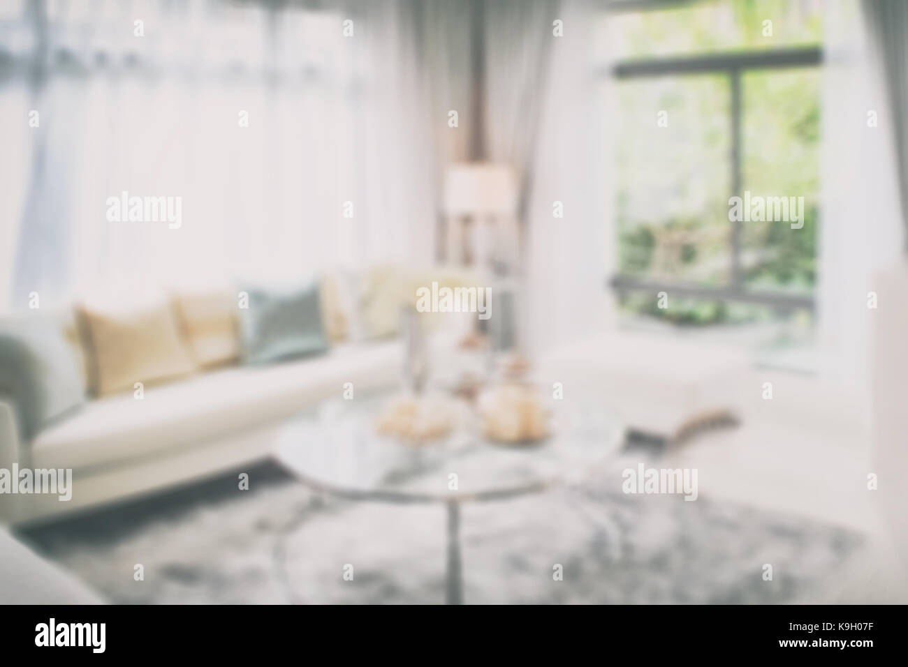 Blurred background interior living room Stock Photo - Alamy