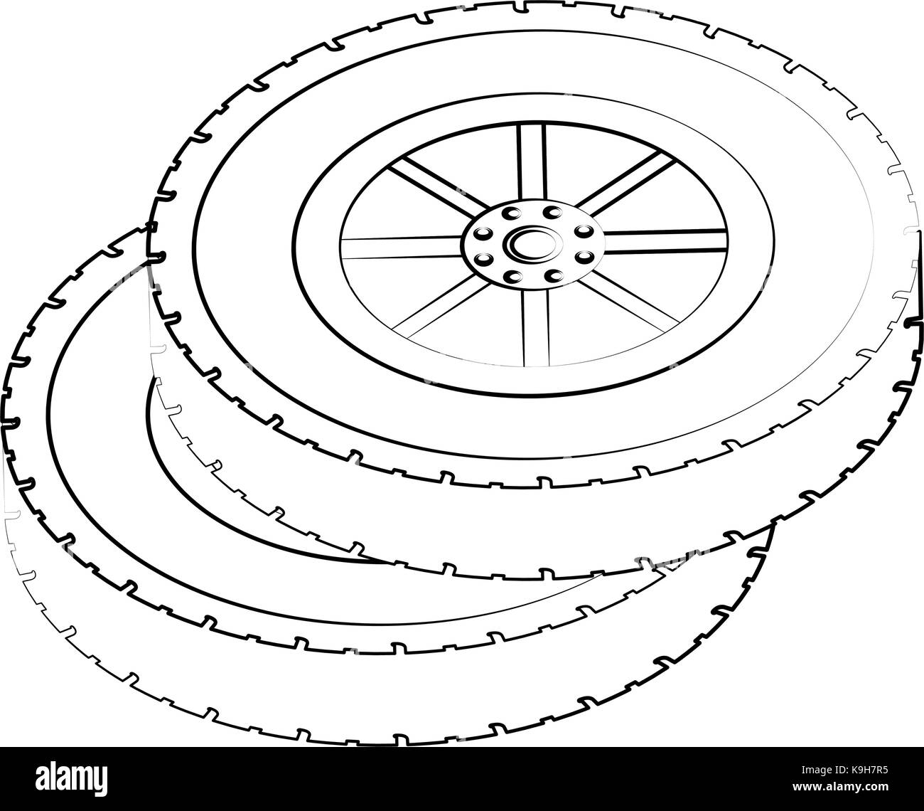 Tires image Black and White Stock Photos & Images - Alamy