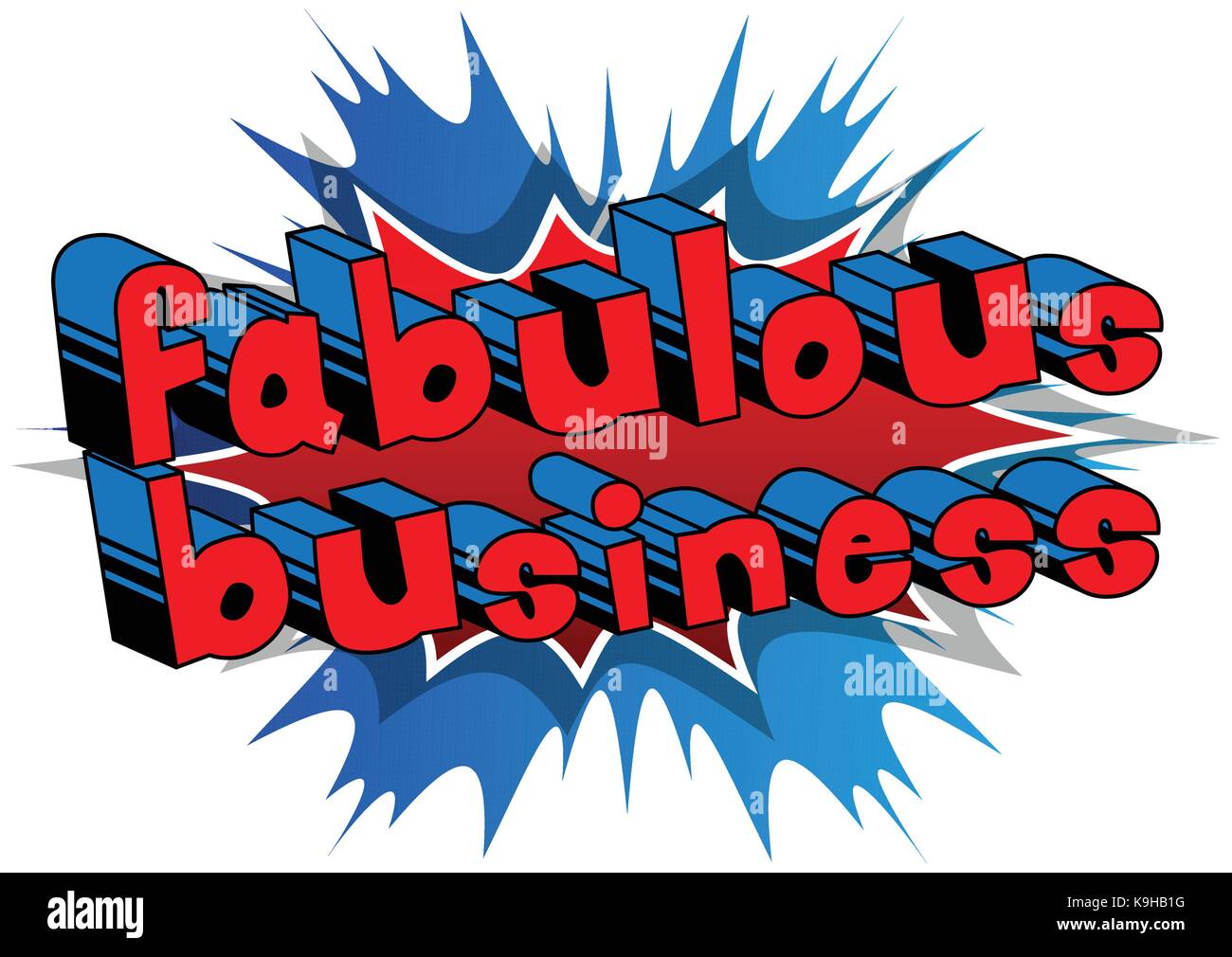 Fabulous Business - Comic book style word on abstract background Stock ...
