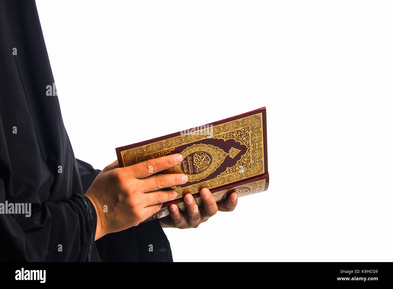 Koran in hand - holy book of Muslims( public item of all Muslims Stock ...