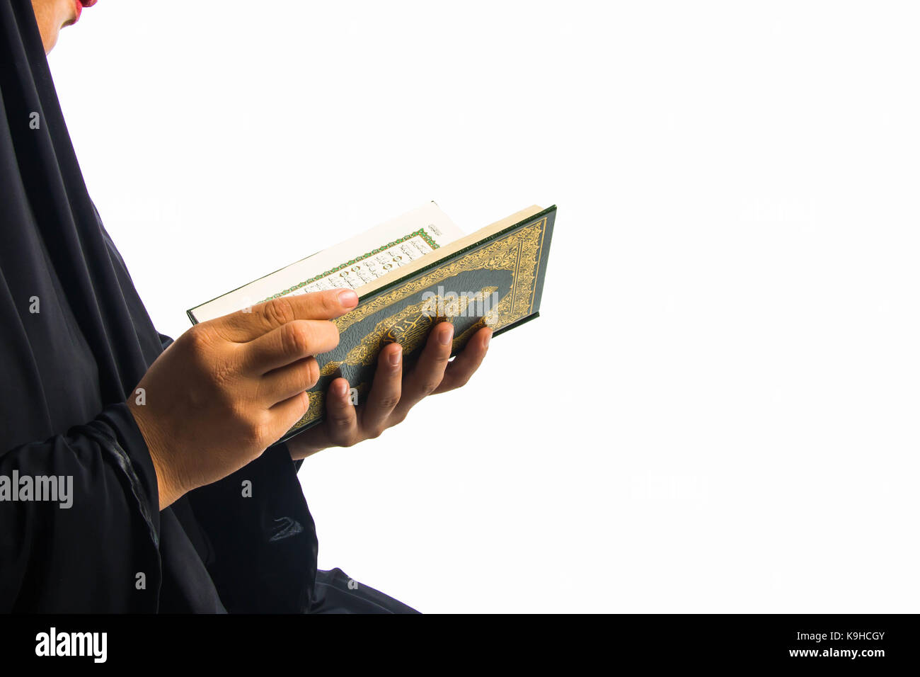 Koran in hand - holy book of Muslims( public item of all Muslims Stock ...