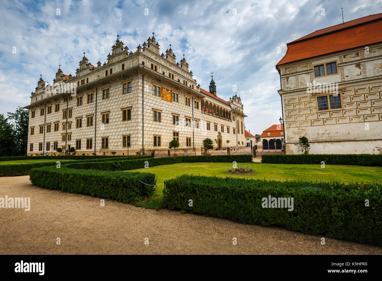 UNESCO listed Renaissance castle complex in town of Litomysl Stock ...