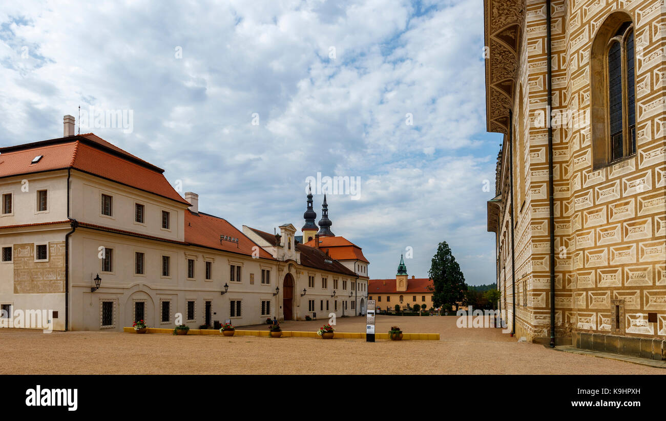 UNESCO listed Renaissance castle complex in town of Litomysl Stock ...