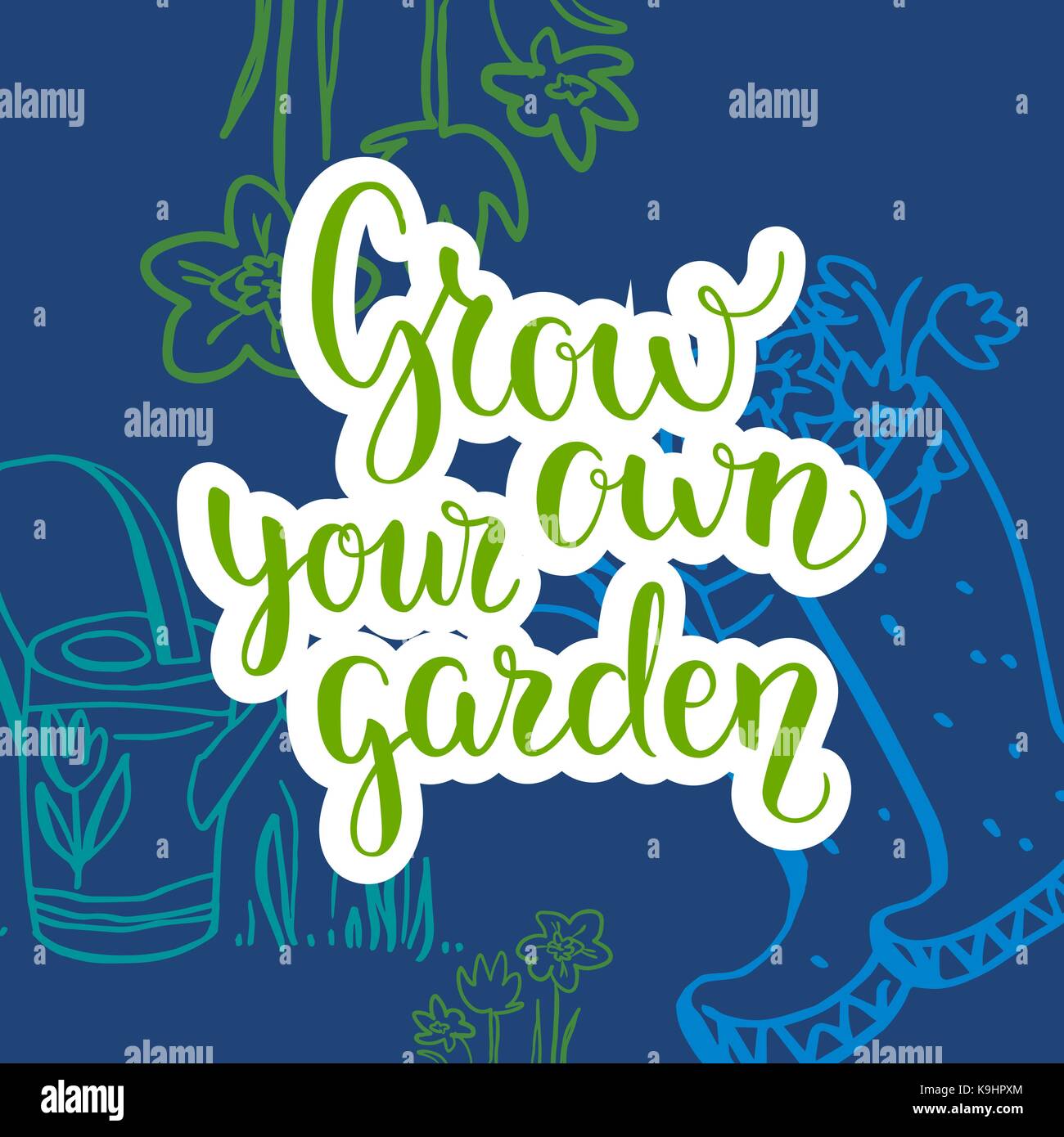 Garden lettering background Stock Vector Image & Art - Alamy