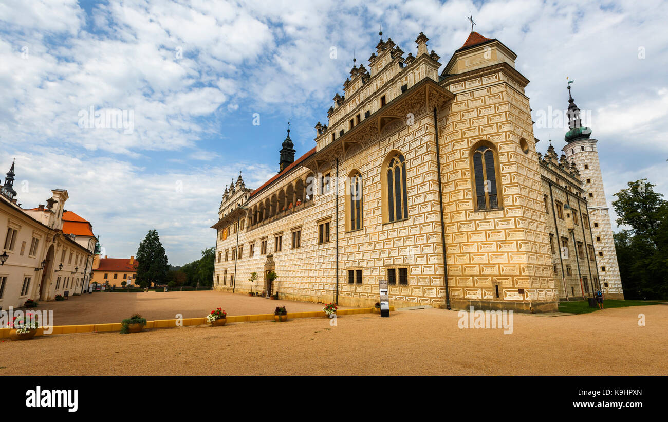 UNESCO listed Renaissance castle complex in town of Litomysl Stock ...