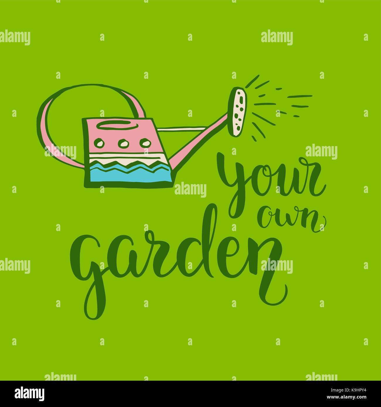 Your own garden lettering Stock Vector Image & Art - Alamy