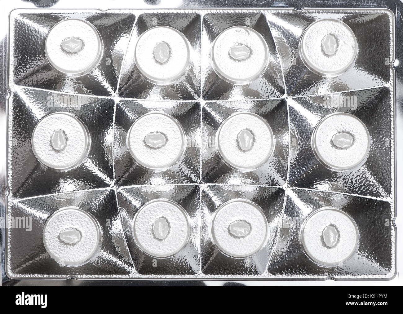 Silver plastic texture with dots Stock Photo - Alamy