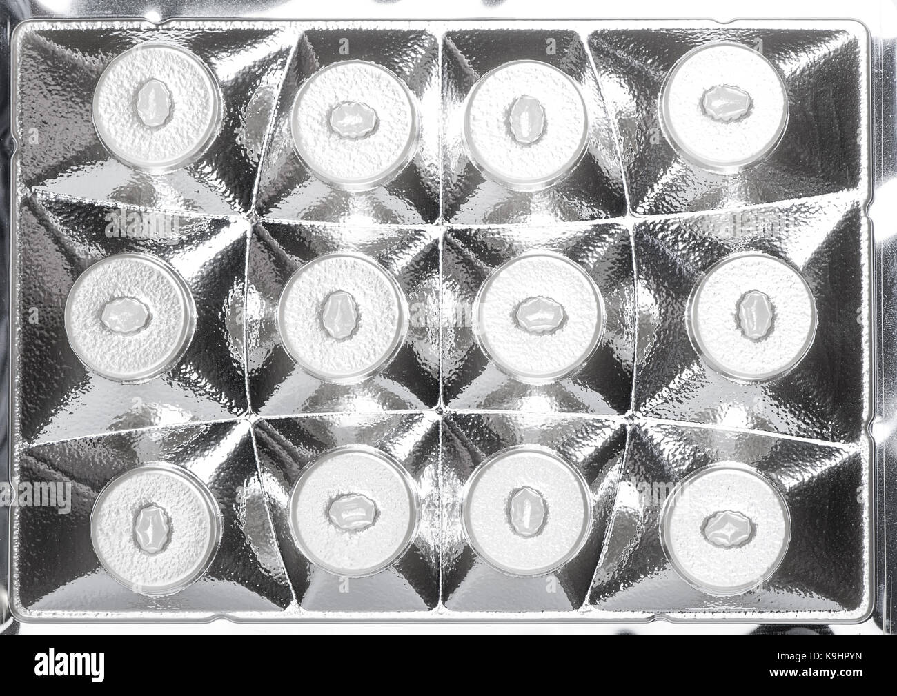 Silver plastic texture with dots Stock Photo - Alamy