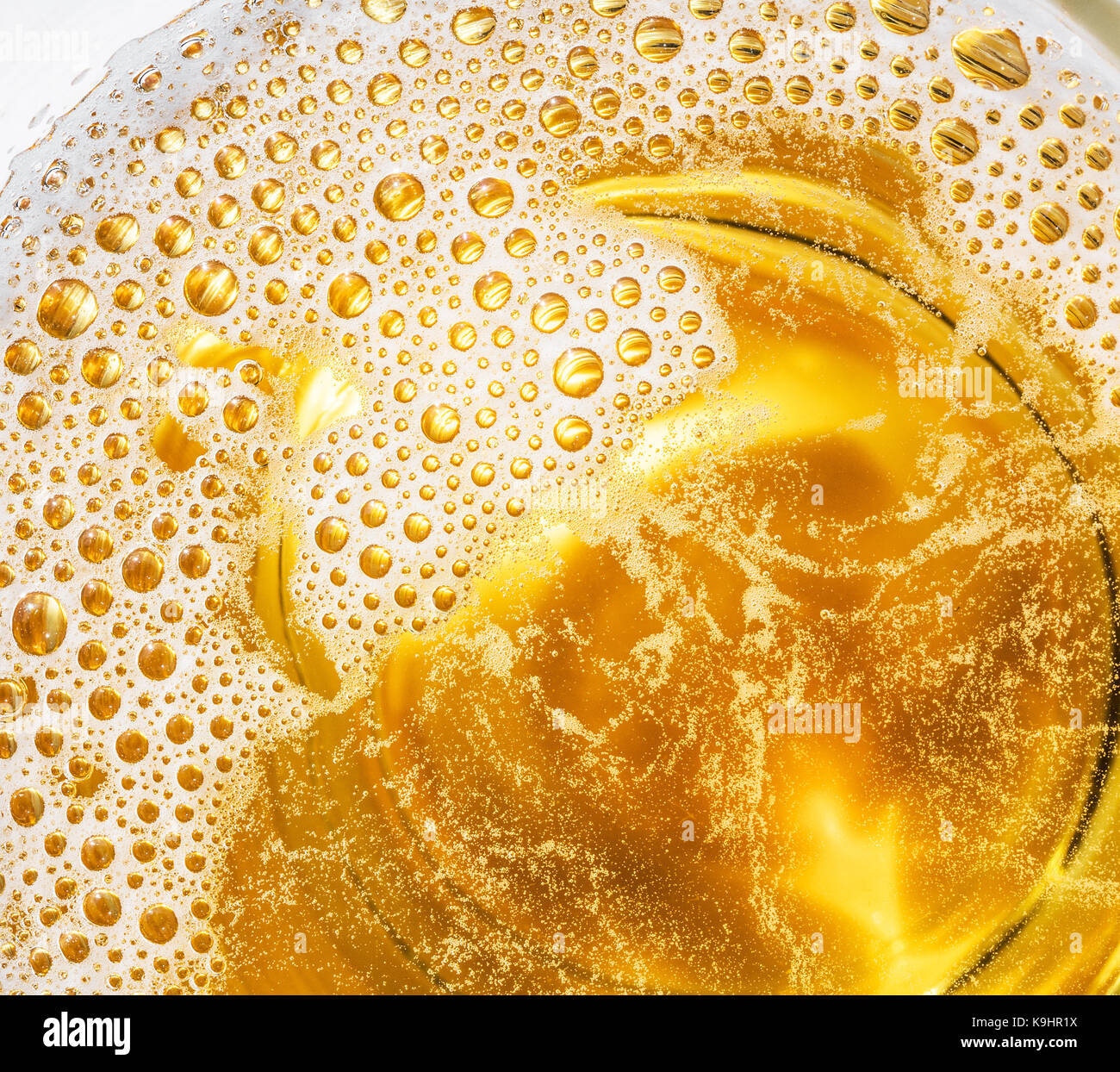 Glass of beer. Top view of lager beer or light beer Stock Photo - Alamy