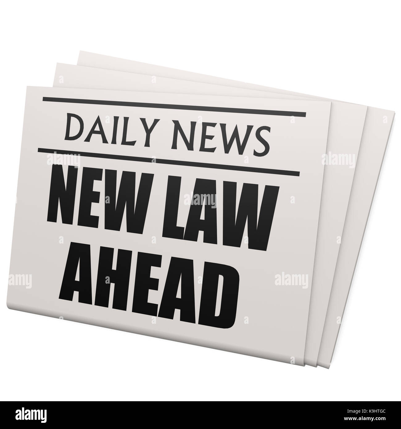Newspaper new law ahead Stock Photo - Alamy