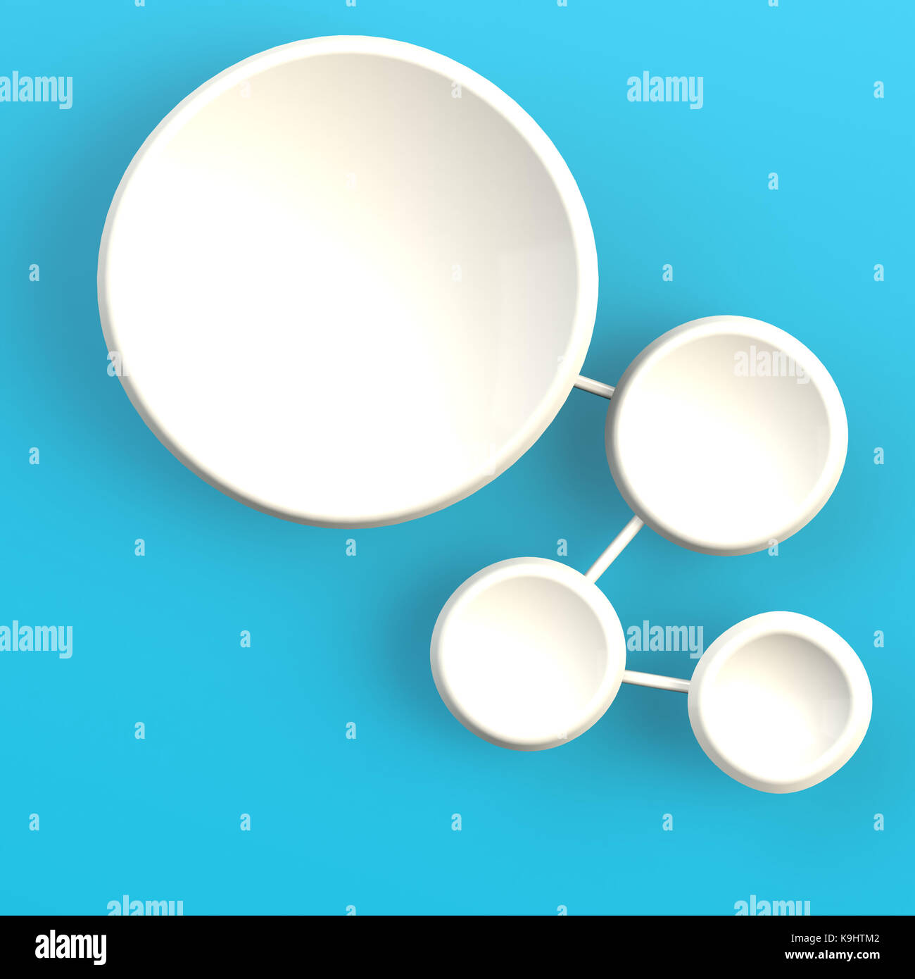 Chain diagram in blue background Stock Photo - Alamy