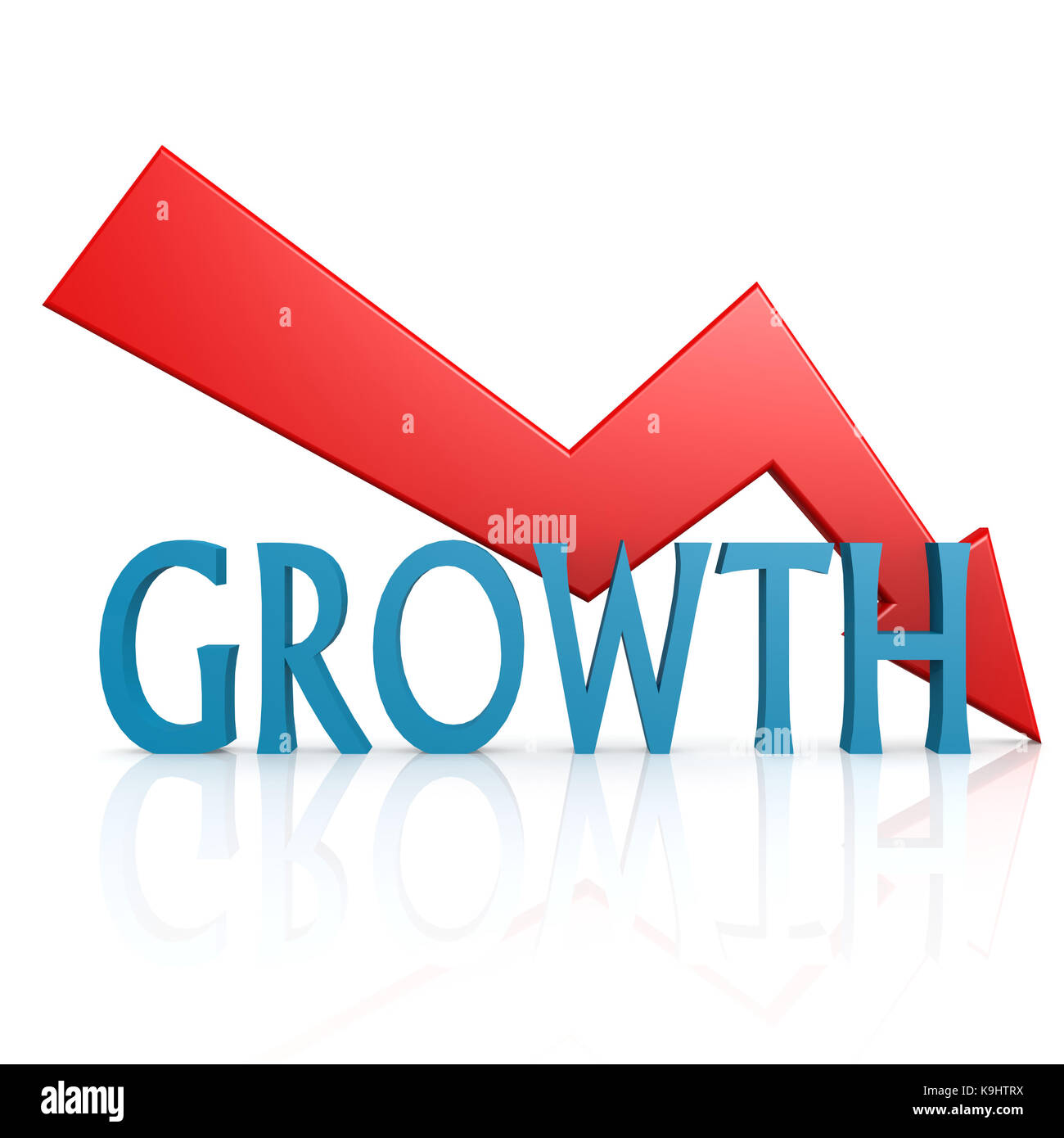 Arrow down growth Stock Photo - Alamy