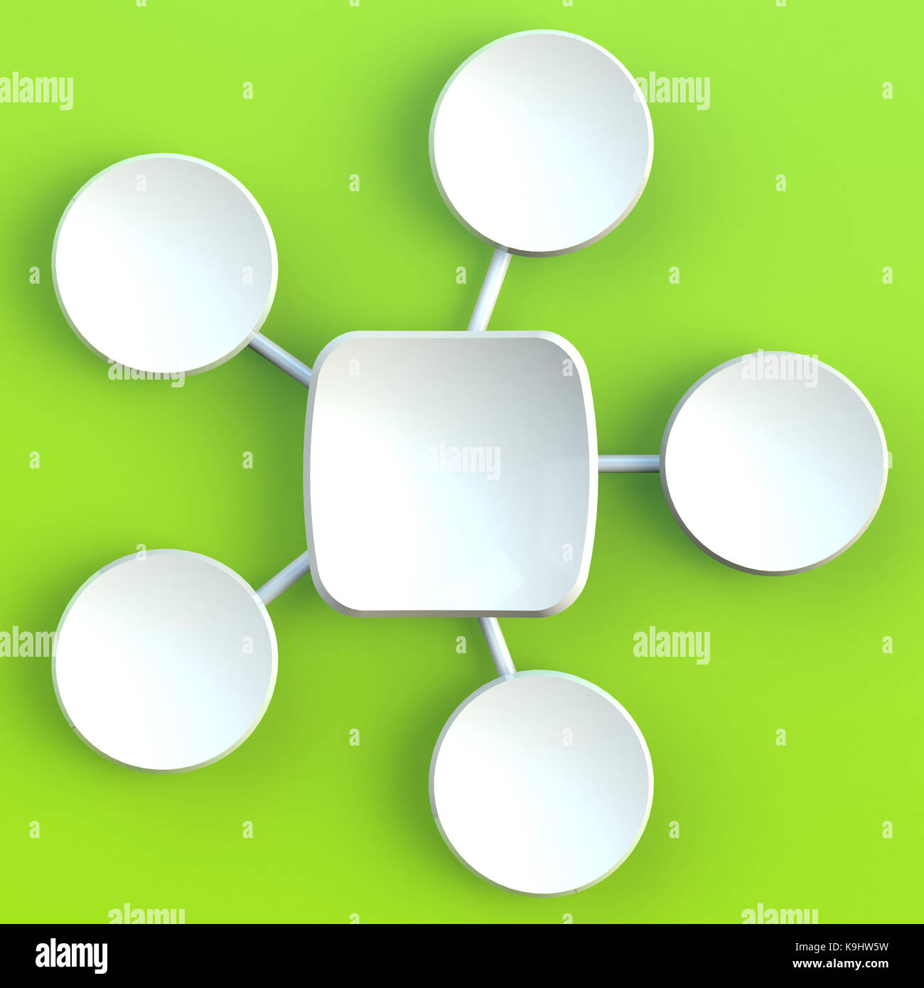 Chain diagram with green color background Stock Photo - Alamy