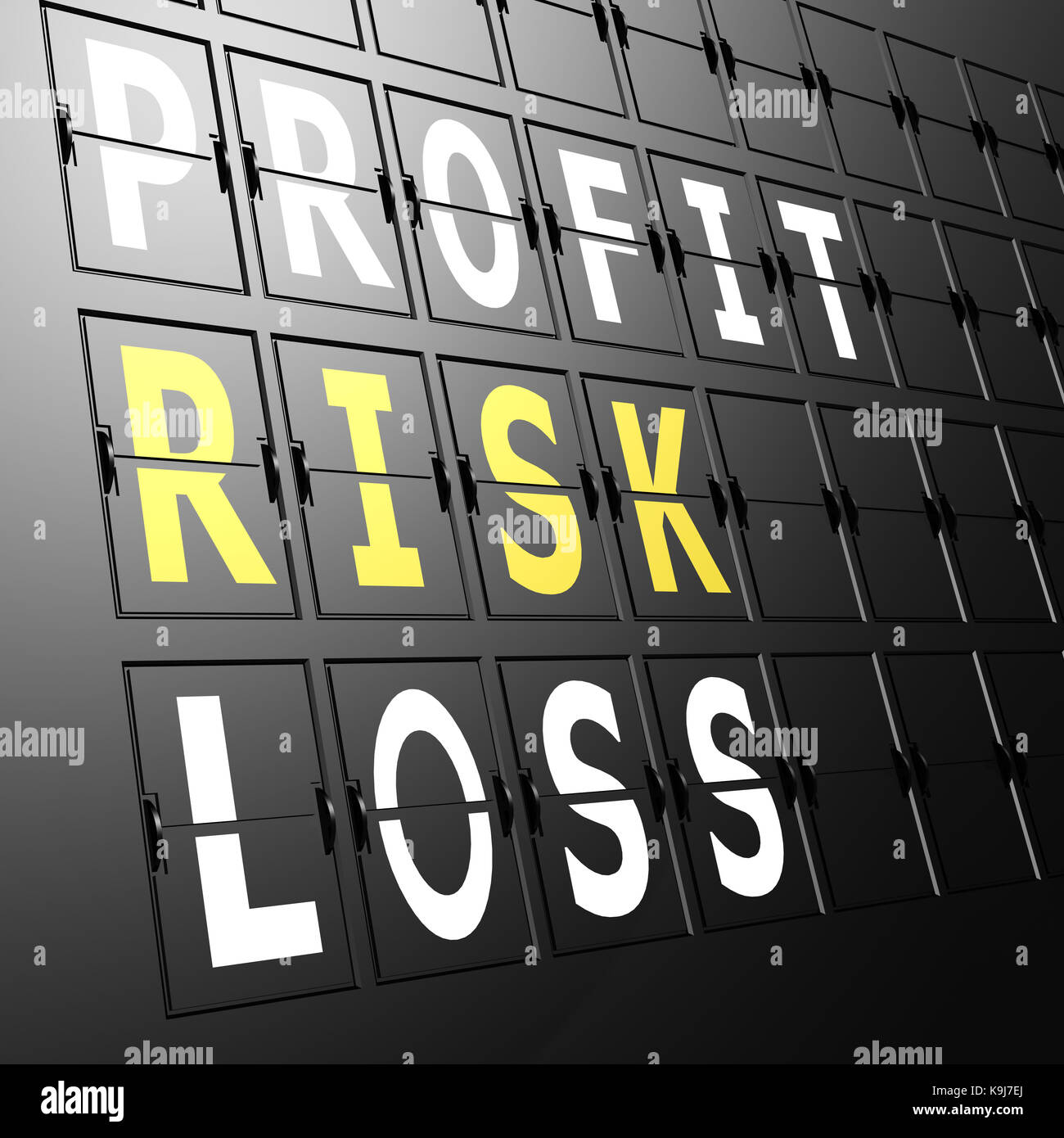 Airport display profit risk loss Stock Photo - Alamy