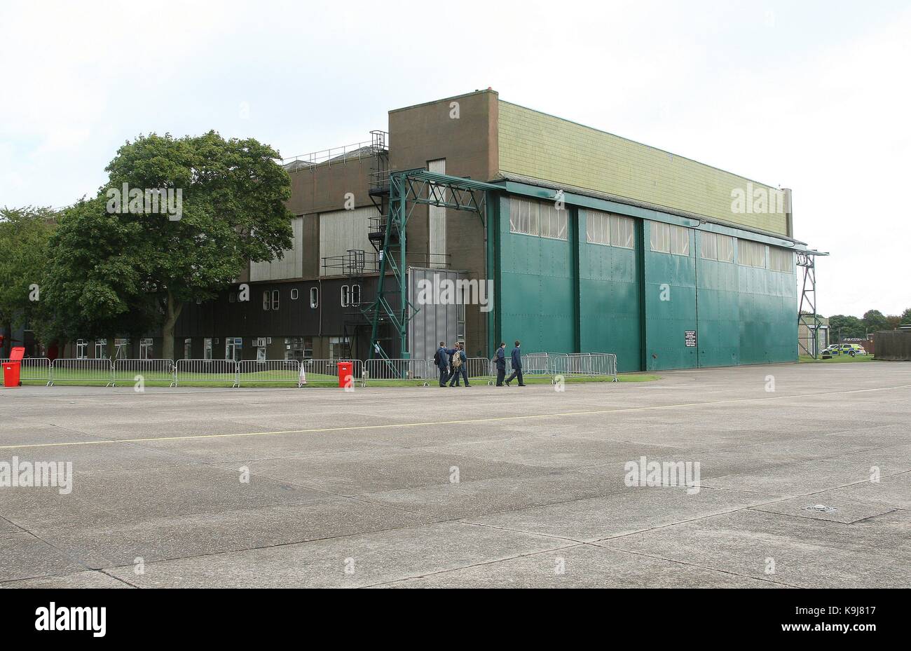 Old historical aircraft hangar at RAF Scampton on the outskirts of the ...