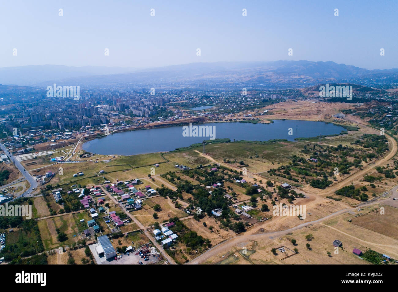 The Tbilisi Sea. Aerial photography Stock Photo - Alamy