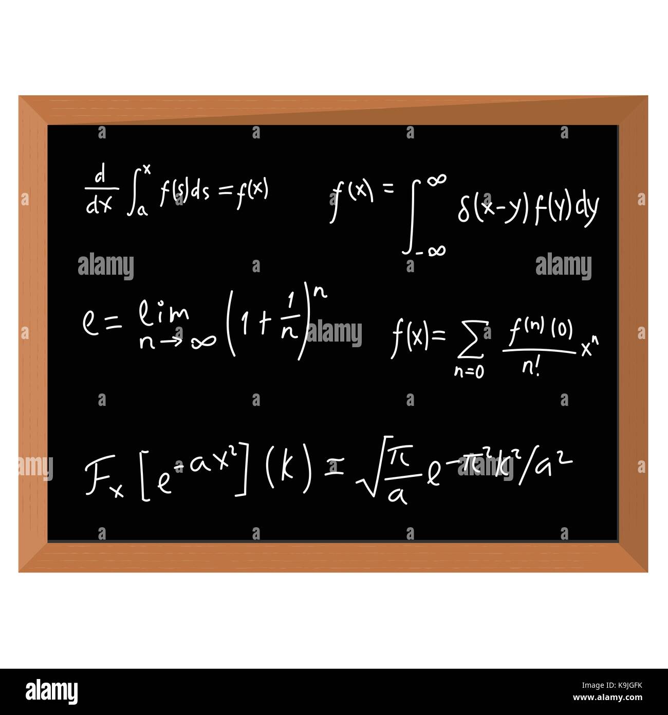 Vector illustration math geometry formulas. Mathematics on black ...
