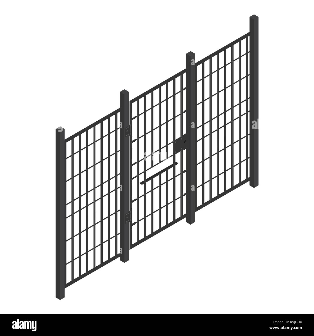 Vector illustration isometric 3d prison bar isolated on white ...